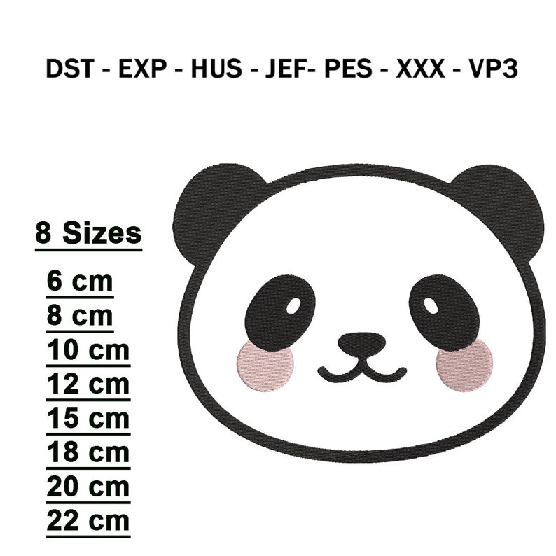 Cute Panda Embroidery Design, Animal Embroidery Design, Machine ...