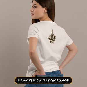 Skeleton Middle Finger Embroidery Design, Skeleton Hand Embroidery ...