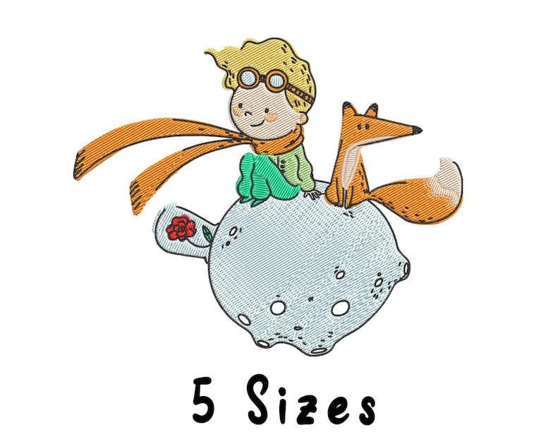 The Little Prince Embroidery Design Stars Planets Machine File Design ...