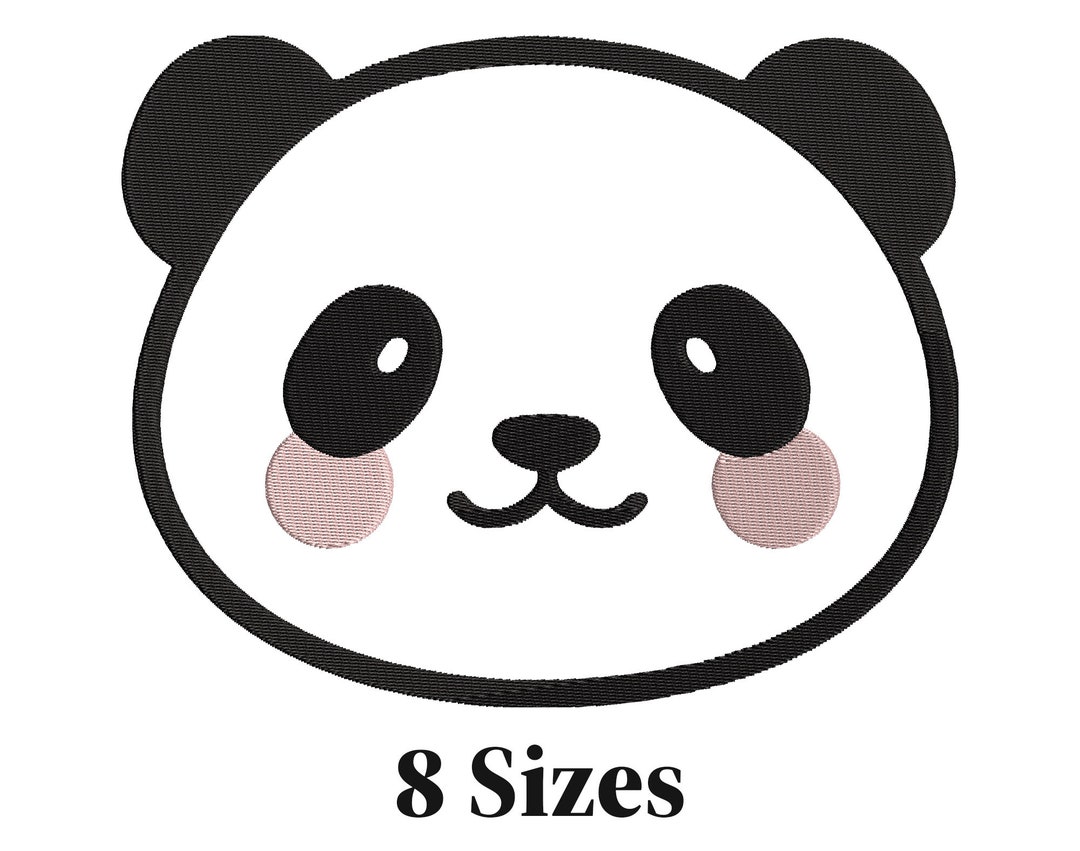 Cute Panda Embroidery Design, Animal Embroidery Design, Machine ...