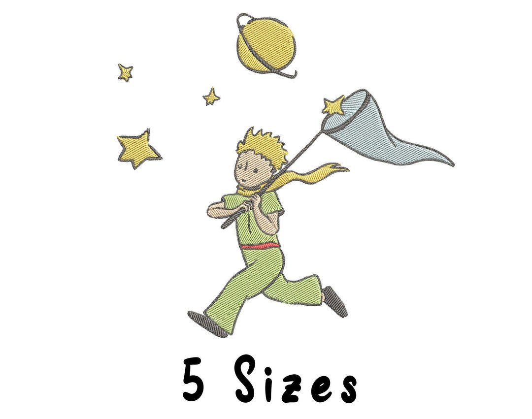 Little Prince Embroidery Design Stars Planets Machine File Design ...