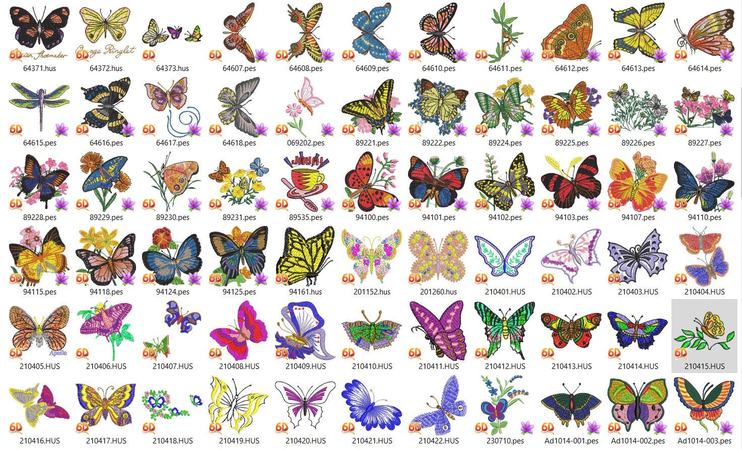 350 Butterflies Embroidery Designs Huge Butterfly Pattern Package ...