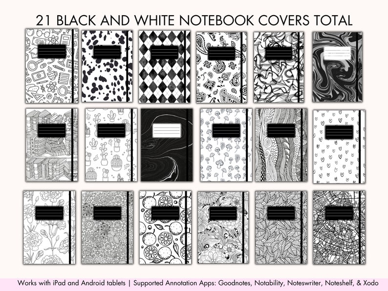 450 Goodnotes Notebook Cover Digital Cover Digital Planner Cover ...