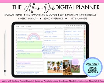 2023 and 2024 Digital Planner, Goodnotes Planner, Notability Planner ...