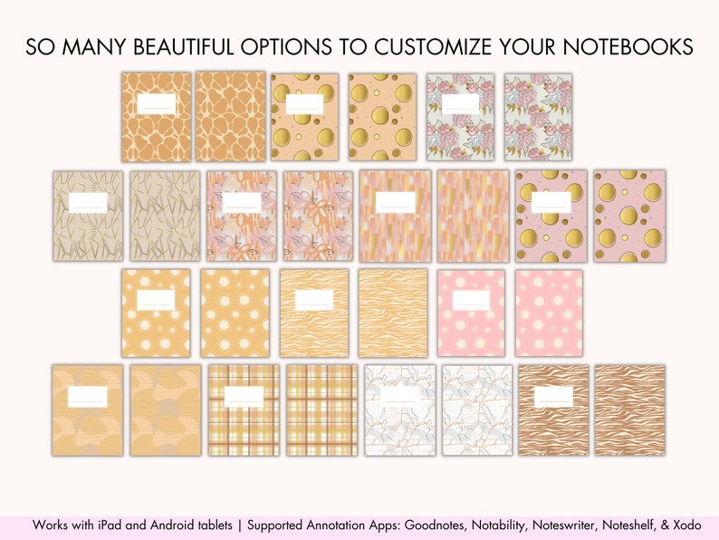 450 Goodnotes Notebook Cover Digital Cover Digital Planner Cover ...