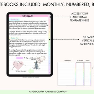Digital Student Notebook Goodnotes Notability Notebook With 12 Tab ...
