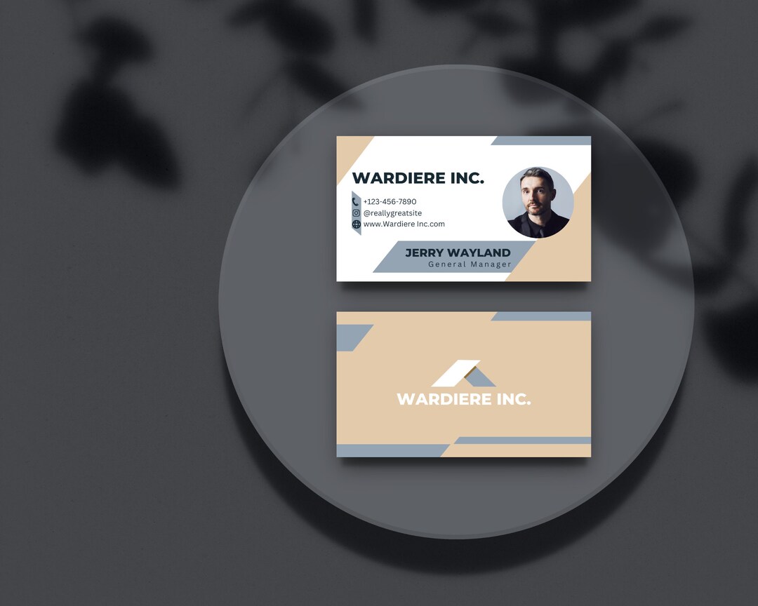 Printable Business Card Template, Business Card Template , Instant ...