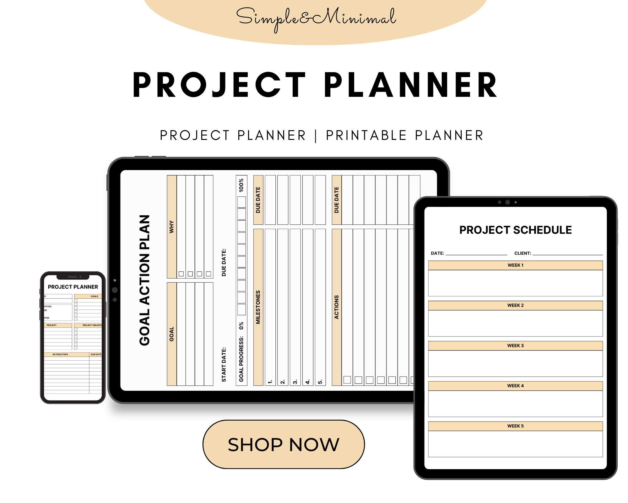 Editable Project Study Plan, Work Planner, Project Planner Business ...
