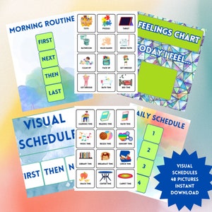 Printable Visual Schedule for Autism, Visual Schedule for Students ...