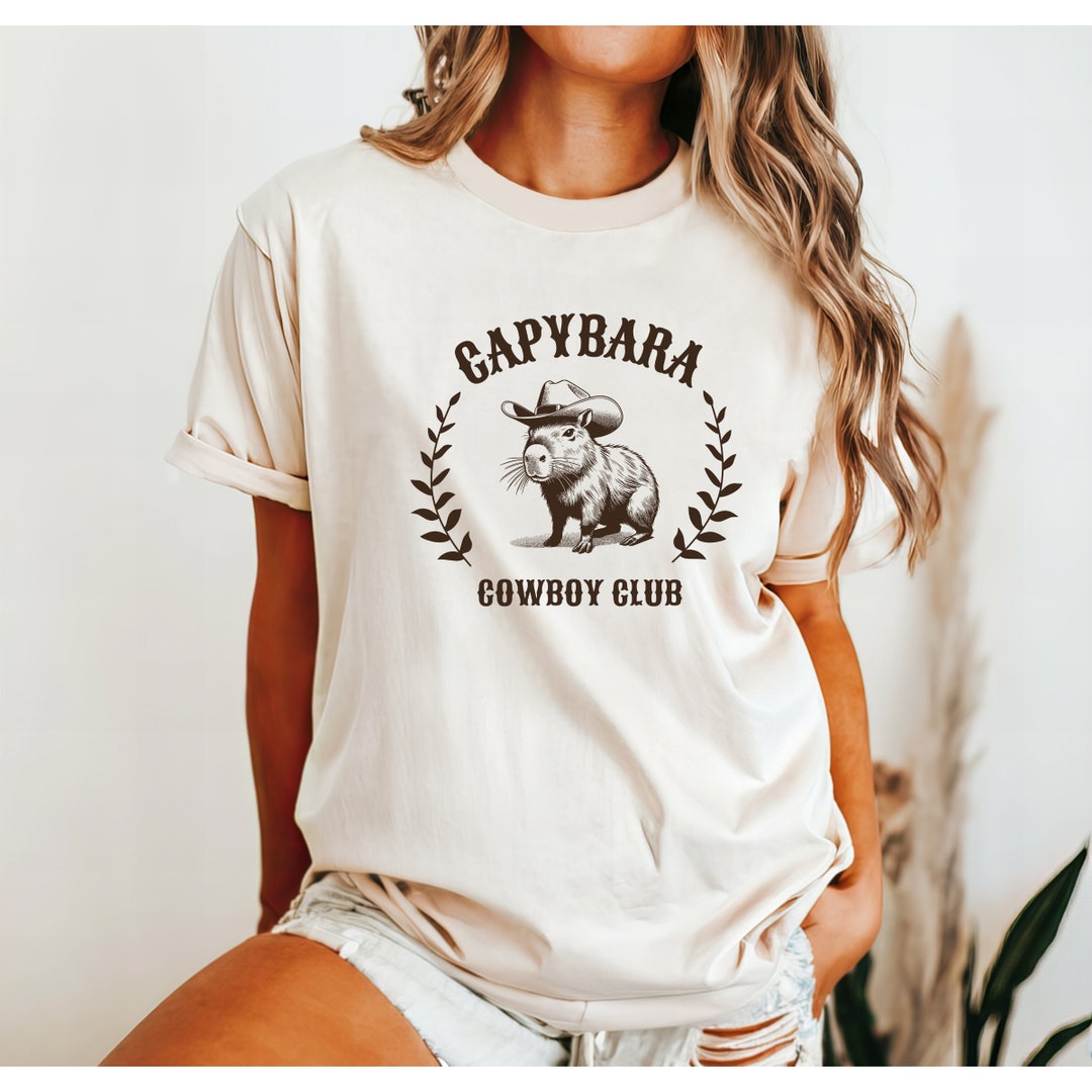 Capybara Shirt, Capybara, Capybara Crewneck, Capybara Cowboy Shirt ...