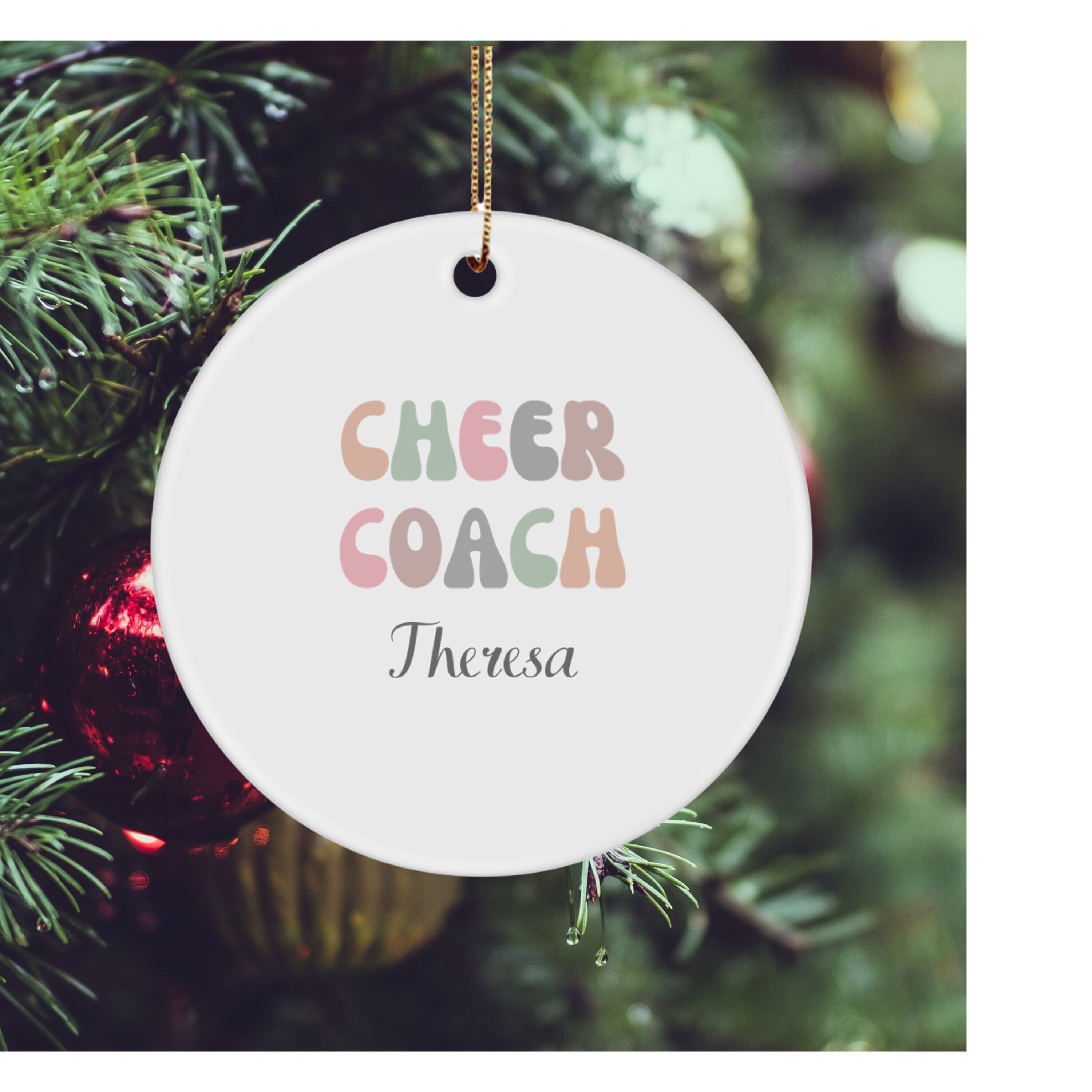 Custom Cheer Coach Ornament, Cheer Coach Gift, Cheer Coach, Cheer Coach ...