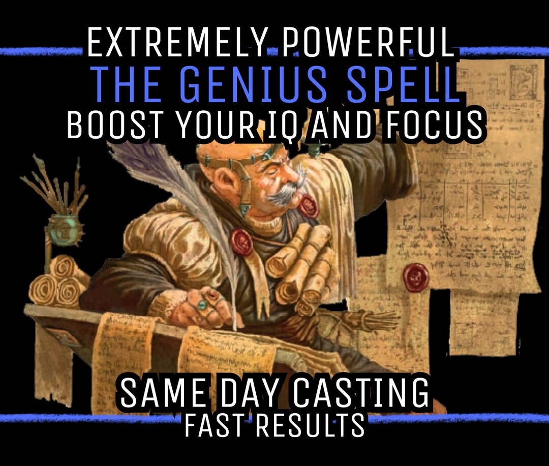 Genius Spell Intelligence Spell Become A Genius Talent Spell Study ...