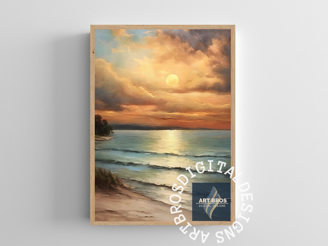 Tidal Serenade: Lively Thick Oil Painting of Ocean Tides - Etsy