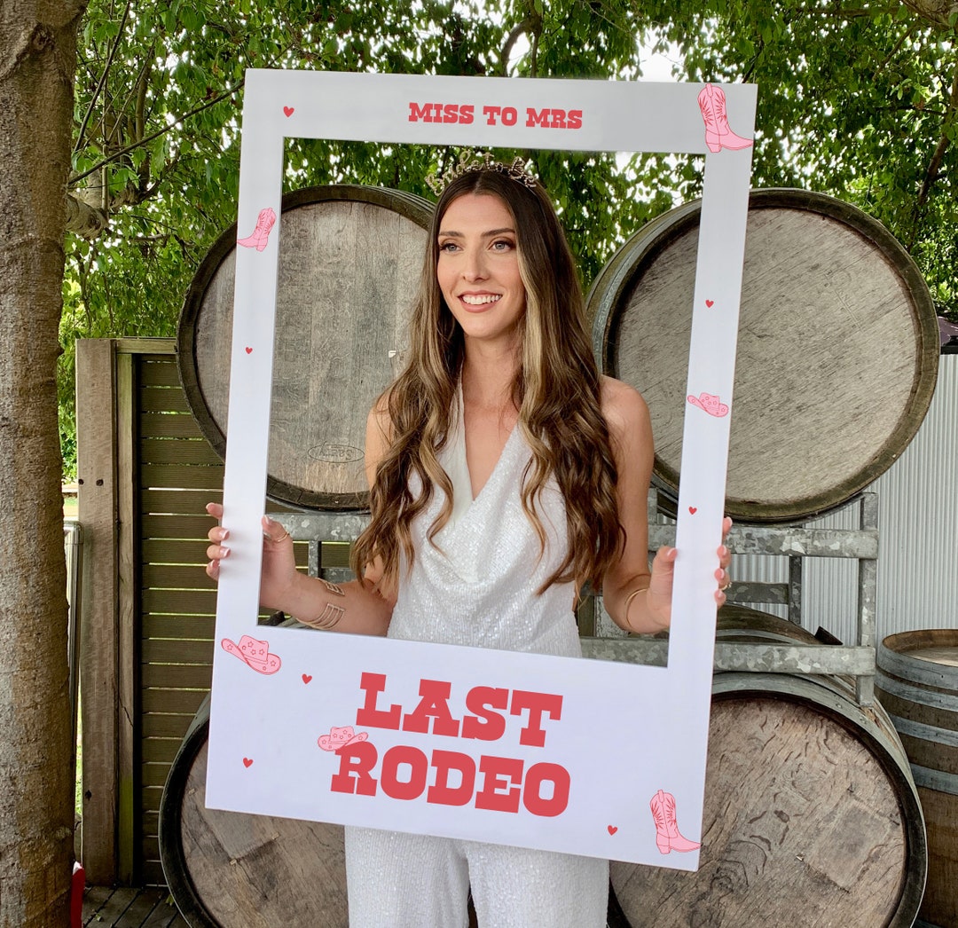 Digital Polaroid Frame "last Rodeo" Photo Prop Frame A1 - Etsy