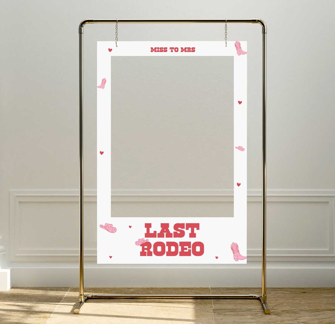 Digital Polaroid Frame "last Rodeo" Photo Prop Frame A1 - Etsy