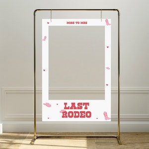 Digital Polaroid Frame "last Rodeo" Photo Prop Frame A1 - Etsy