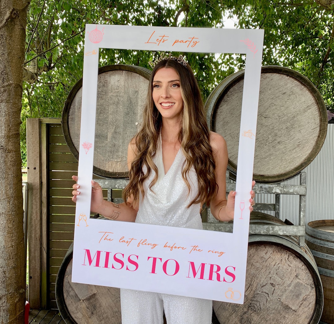 Digital Polaroid Frame "miss to Mrs" Photo Prop Frame A1 - Etsy