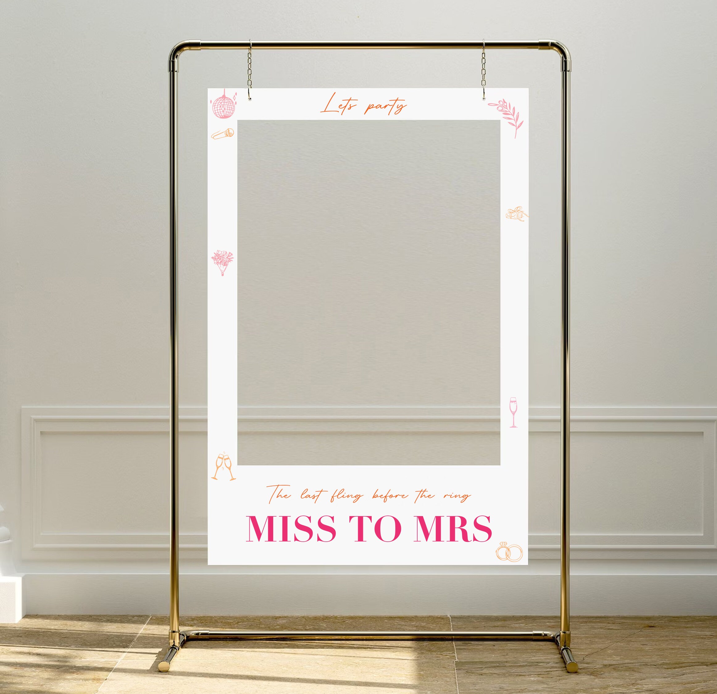 Digital Polaroid Frame "miss to Mrs" Photo Prop Frame A1 - Etsy