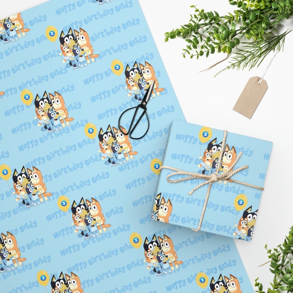 Bluey Wrapping Paper and Gift Bags - Etsy