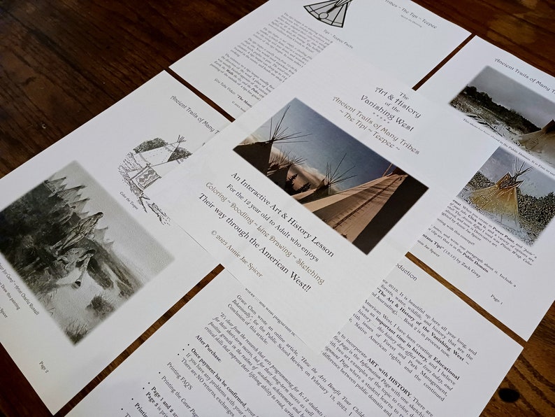 The Tipi-teepee - Native Americans - Interactive Educational Printable ...