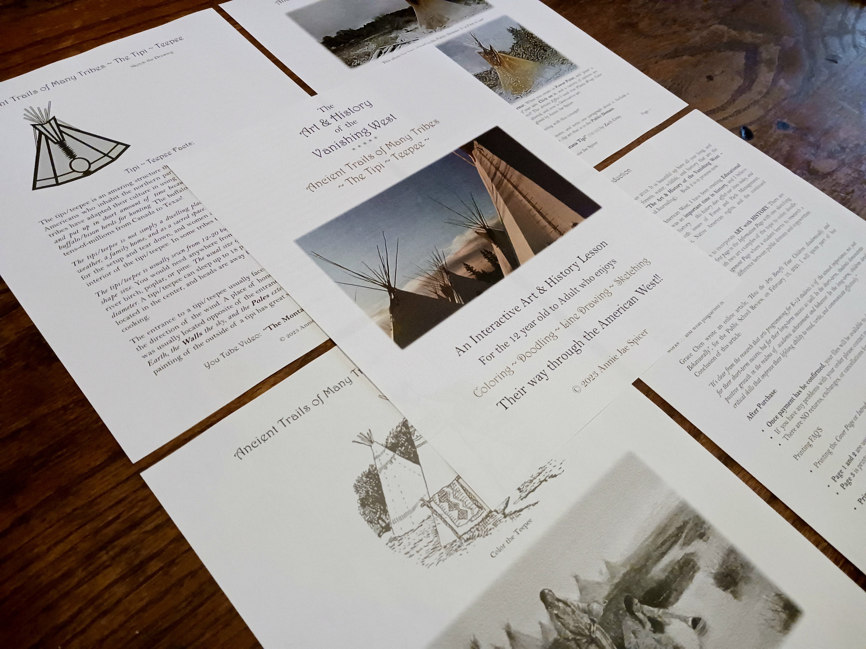 The Tipi-teepee - Native Americans - Interactive Educational Printable ...