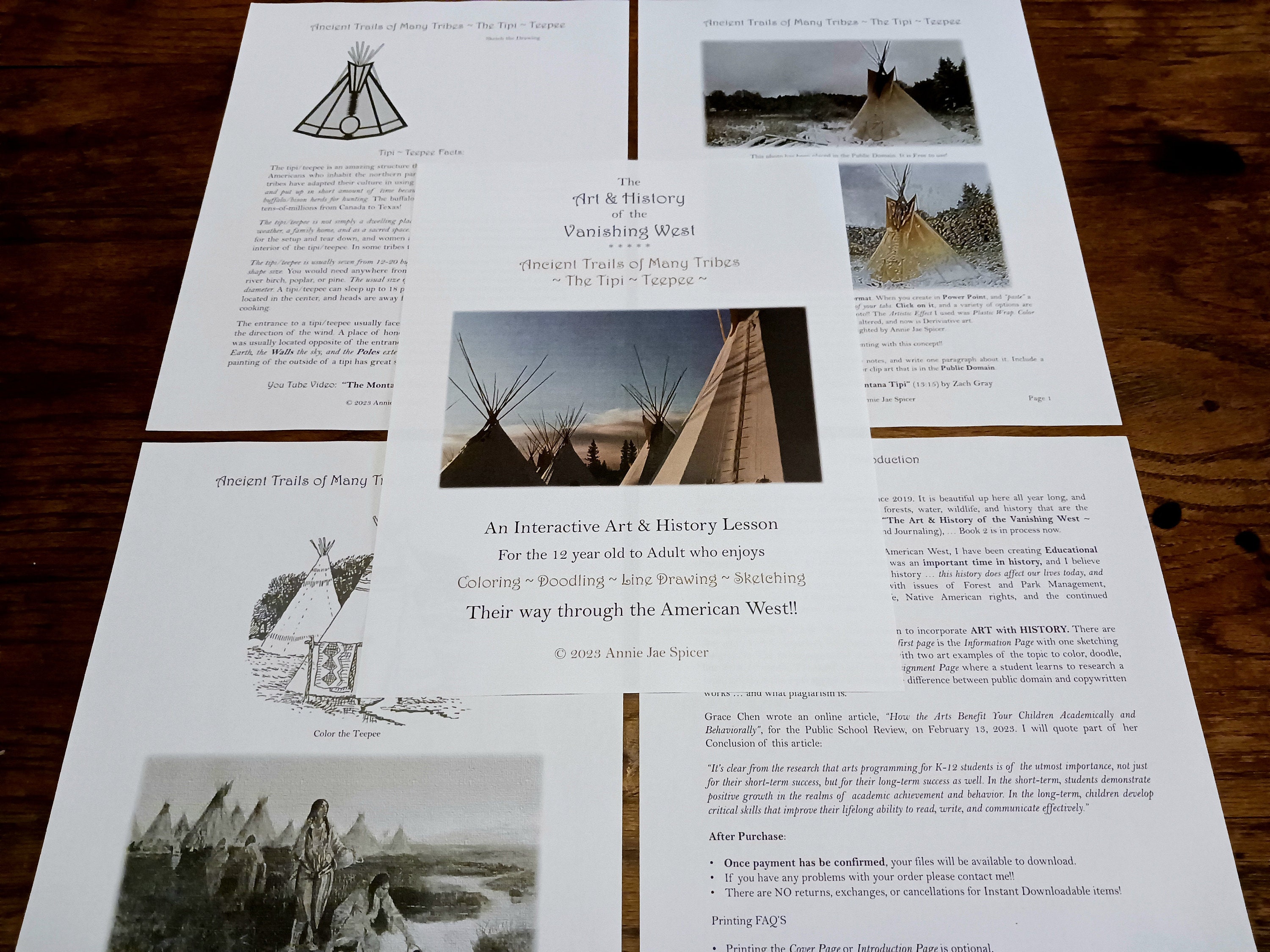 The Tipi-teepee - Native Americans - Interactive Educational Printable ...