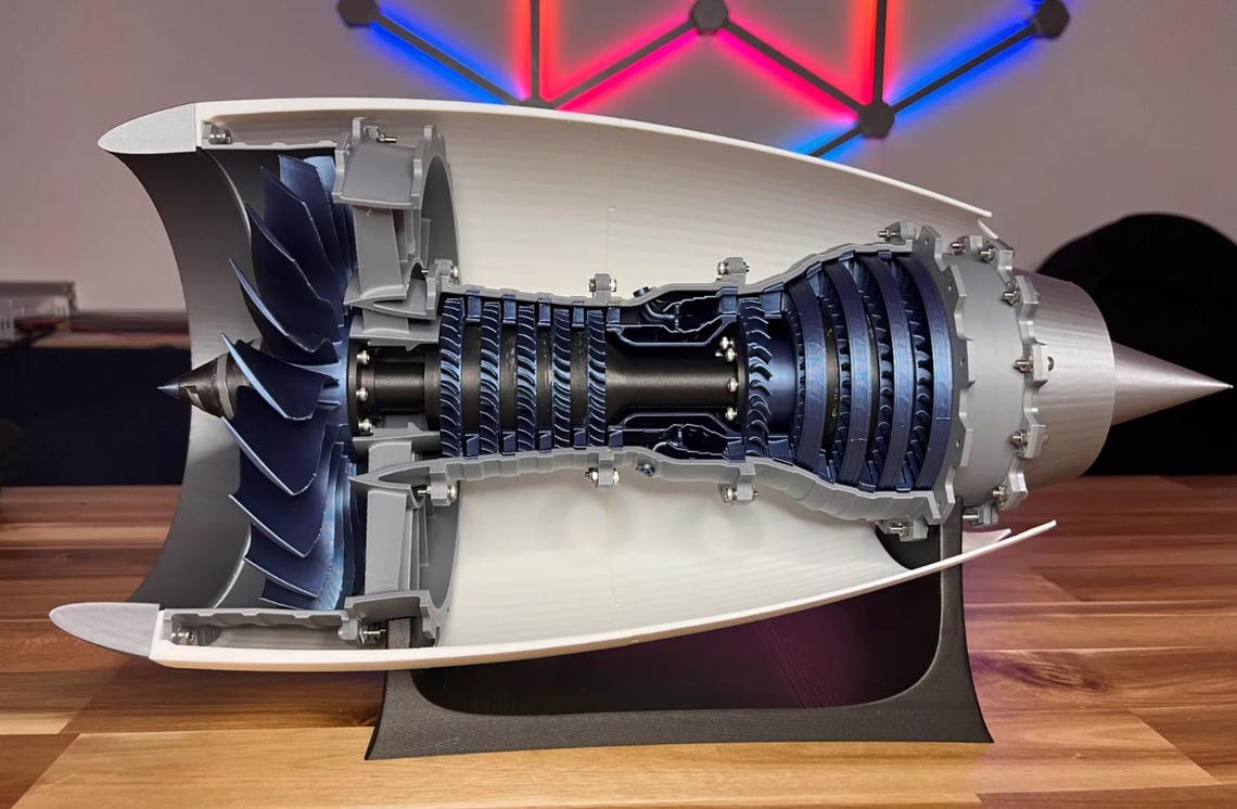 X3D Jet Engine With Cowling (turbo Fan) - Etsy UK