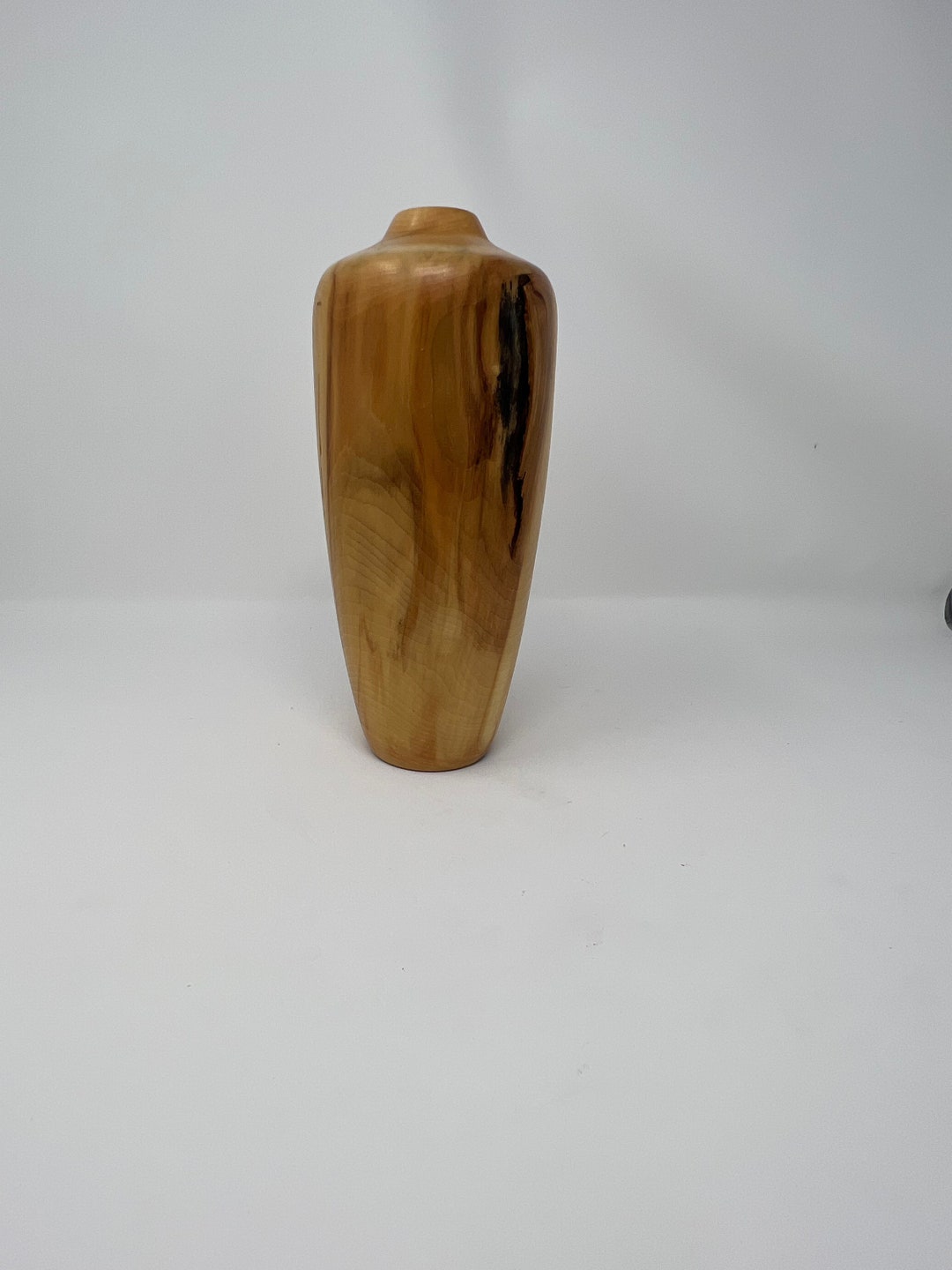 Hand Turned Wood Vase - 9'' Rustic Home Decor, Unique Wooden Vase - Etsy