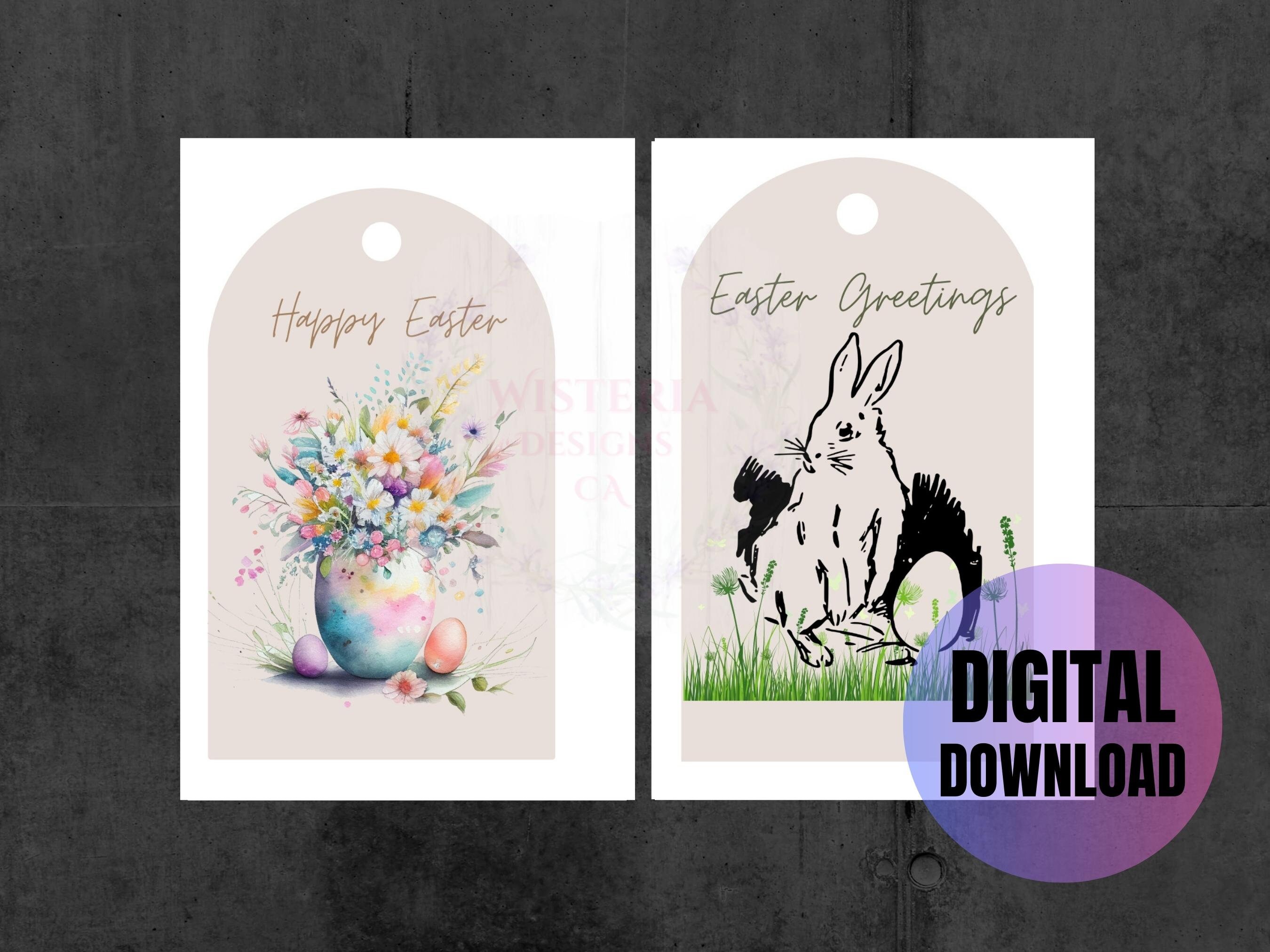 Vintage Gift Tags, Easter Gift Labels, Printable Gift Tags, Easter ...
