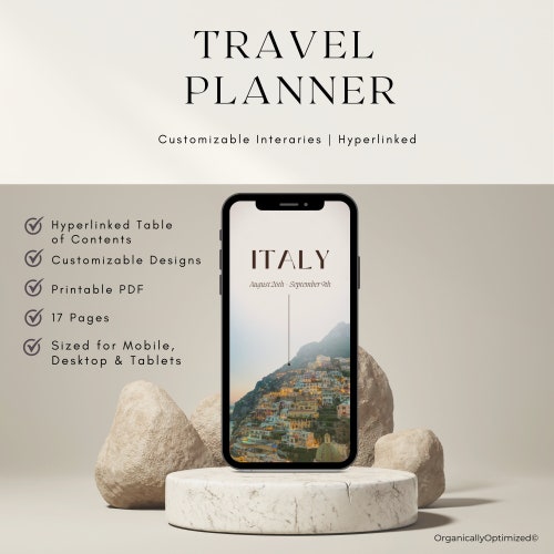 Aesthetic Minimal Travel Itinerary Canva Template Digital or - Etsy