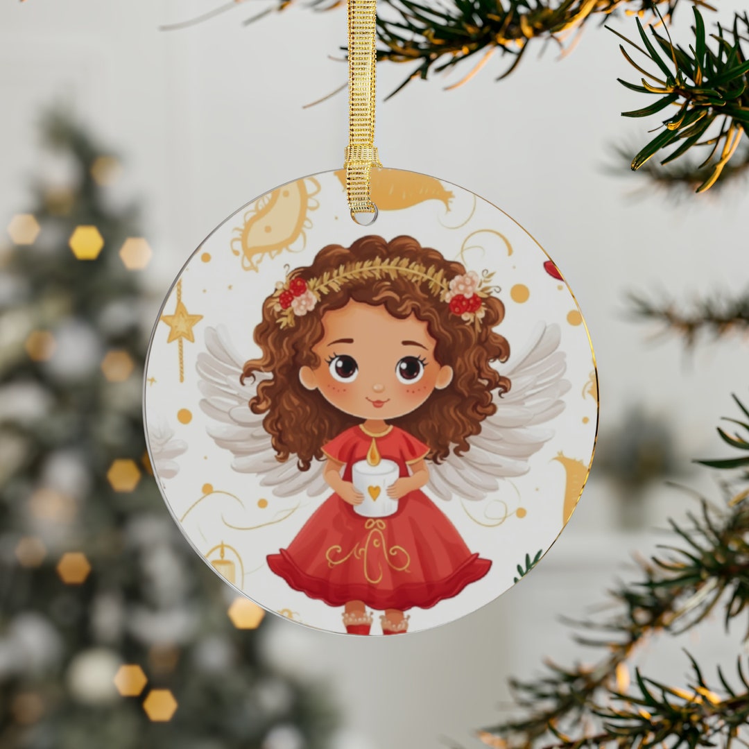 Beautiful Christmas Angels Acrylic Ornaments Christmas - Etsy