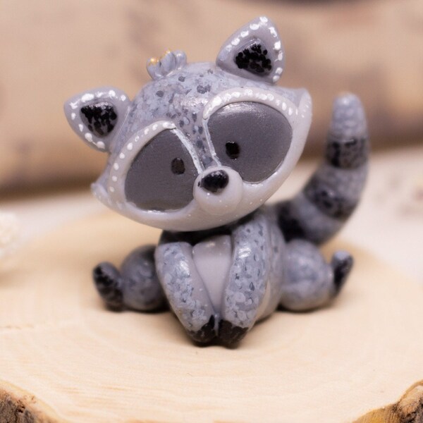 Polymer Clay Raccoon - Etsy