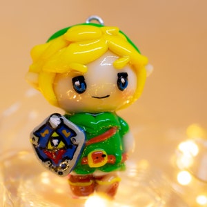 Legend of Zelda Link Keychain Polymer Clay Link Zelda Game Character ...