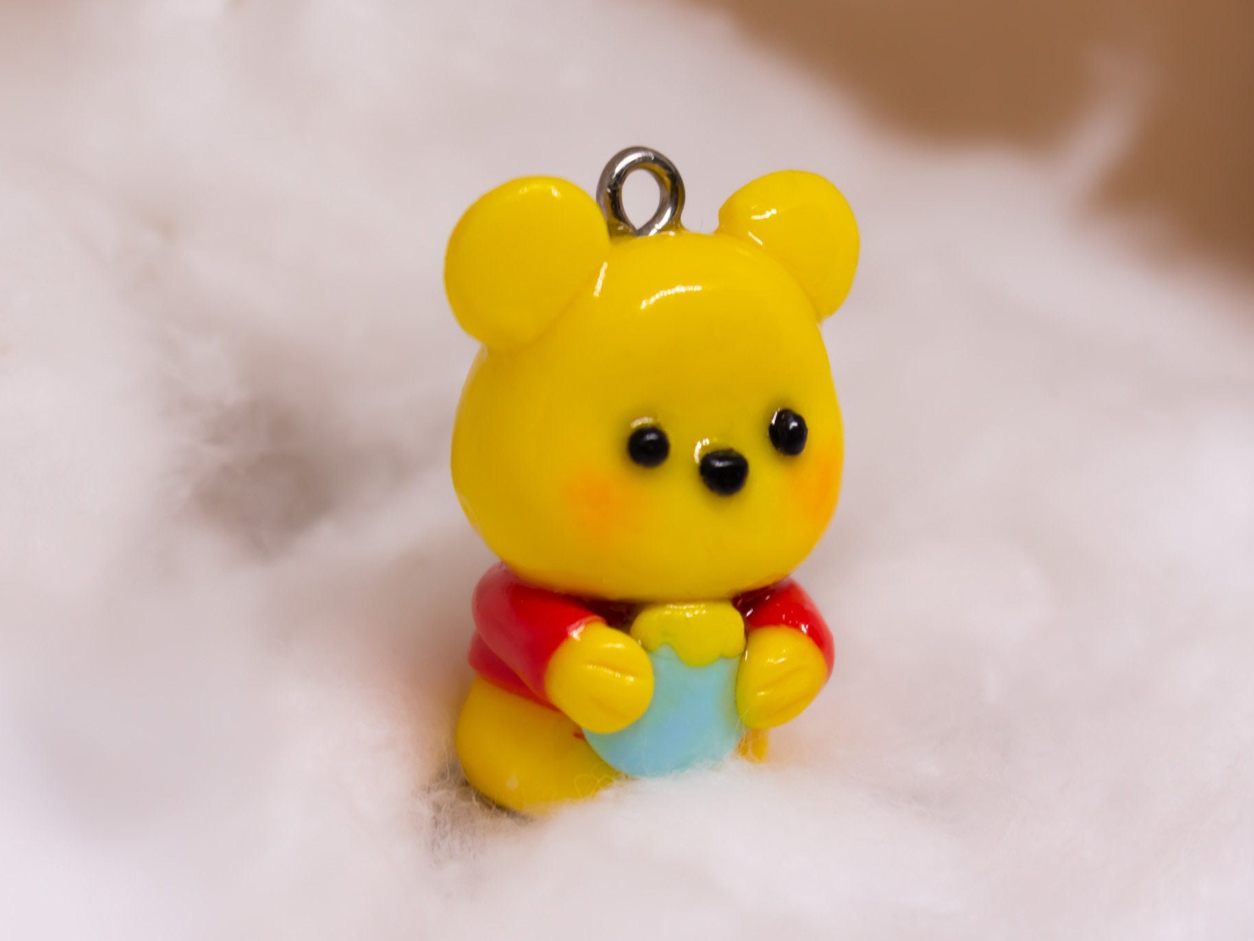 Winnie the Pooh Charm Pooh Bear Disney Charm Keychain Winnie the Pooh ...