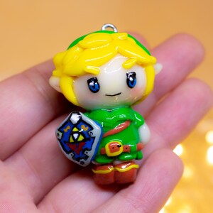 Legend of Zelda Link Keychain Polymer Clay Link Zelda Game Character ...