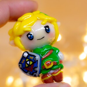 Legend of Zelda Link Keychain Polymer Clay Link Zelda Game Character ...