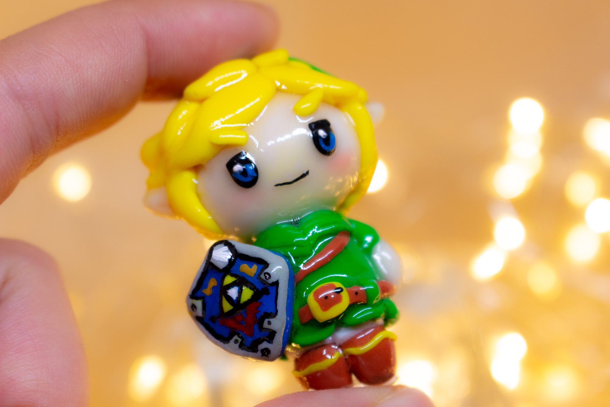 Legend of Zelda Link Keychain Polymer Clay Link Zelda Game Character ...