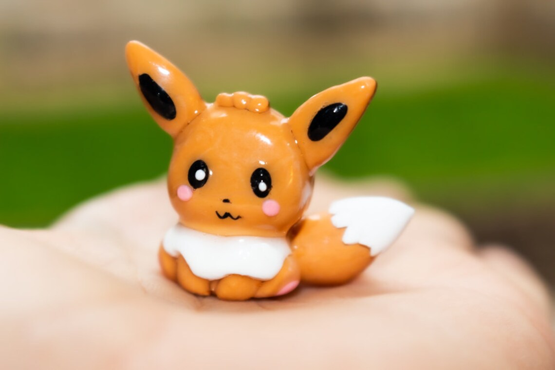 Eevee Pokemon Charm Cute Pokemon Polymer Clay Charms Handmade Pokemon ...