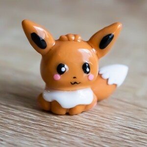 Eevee Pokemon Charm Cute Pokemon Polymer Clay Charms Handmade Pokemon ...