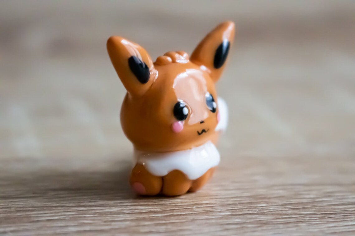 Eevee Pokemon Charm Cute Pokemon Polymer Clay Charms Handmade Pokemon ...