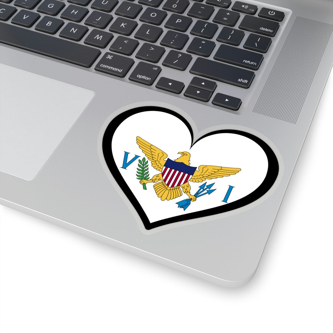 I Heart US Virgin Islands VI Heart Flag Kiss-cut Stickers - Etsy