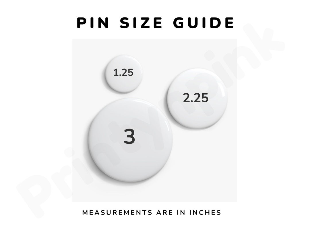 Pin Size Chart Pins Size Chart Print on Demand Size Chart - Etsy Pin Size Chart Pins Size Chart Print on Demand Size Chart - Etsy