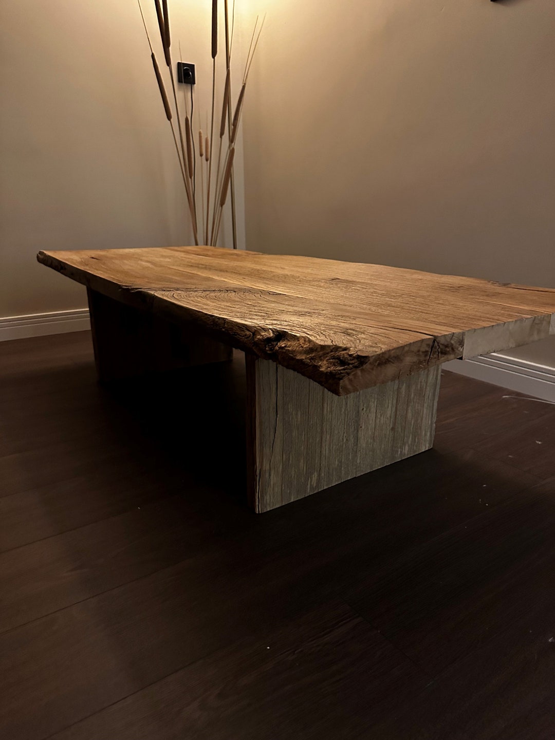 Unique Rustic Large Coffee Table • Reclaimed Live Edge Handmade ...