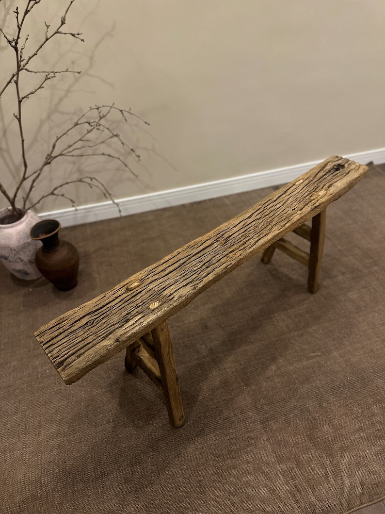 Reclaimed Wood Skinny Bench Handmade Rustic Furniture Wooden Stool - Etsy