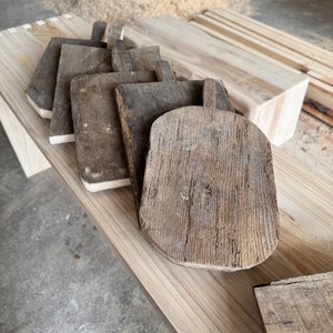 Reclaimed Oak Wood Cutting Board • Rustic Wood Wall Kitchen Decor - Etsy