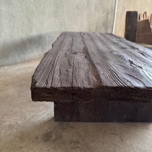 Rustic Low Wood Coffee Table • Living Room Handmade Furniture - Etsy