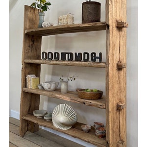 Reclaimed Wooden Shelves • Rustic Wood Shelf Kitchen - Living Room - Etsy