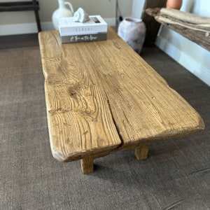 Unique Rustic Chestnut Coffee Table • Reclaimed Live Edge Handmade ...