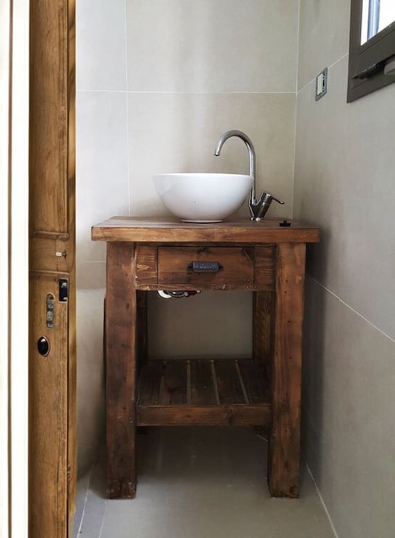 Reclaimed Wood Bathroom Vanity With Drawers Makeup Vanity Etsy