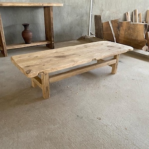 Rustic Low Coffee Table • Reclaimed Wood Handmade Living Room Coffee ...